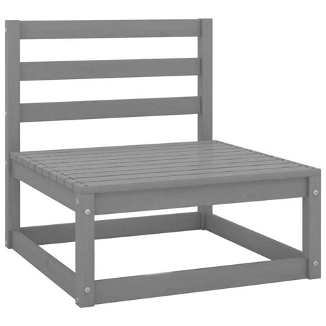 Vidaxl Gartenlounge Set Garten Mittelsofa Grau Kiefer Massivholz 1 Tlg