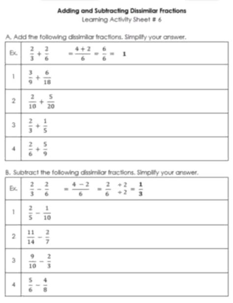 Adding And Subtracting Dissimillar Fractions StudyX