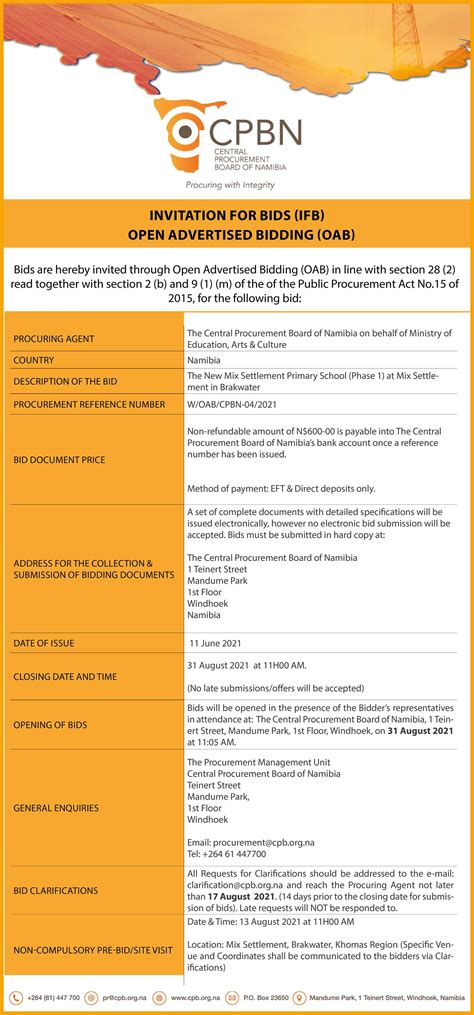 Central Procurement Board Of Namibia Home Facebook