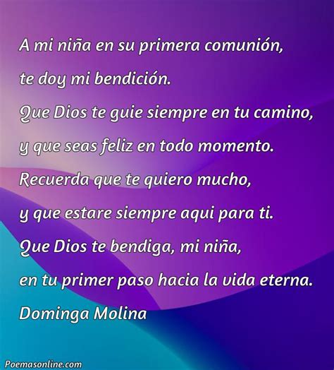 5 Poemas Para Mi Nieta En Su Primera Comunión Poemas Online