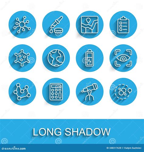 Set Line Chemical Formula Calculator Molecule Telescope Atom Earth