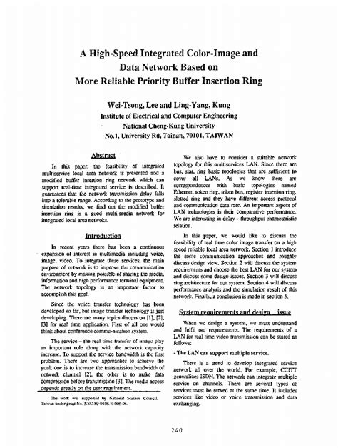 A High Speed Integrated Color Image And Data Network Based On More