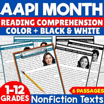 AAPI Heritage Month Reading Comprehension Passages Asian American