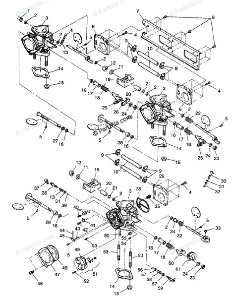 Polaris Watercraft 1994 Oem Parts Diagram For Carburetor Assembly Sl 650