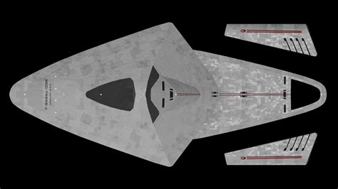 3d Model Star Trek Intrepid Class Starship 32nd Century Vr Ar Low