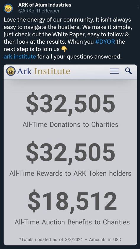 read the ark whitepaper and follow ark institute on x and join in the