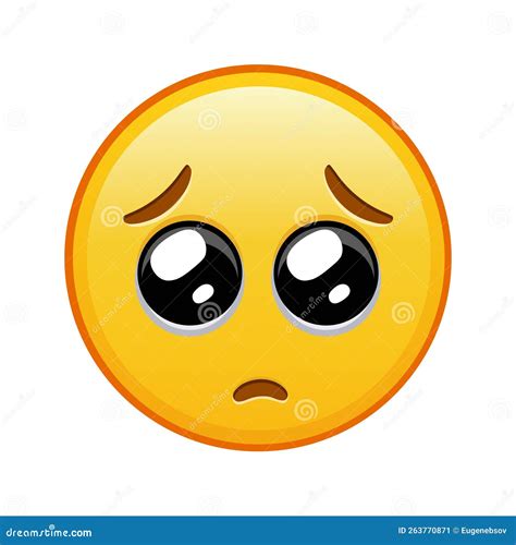 Face With Pleading Eyes Large Size Of Yellow Emoji Smile With Hair