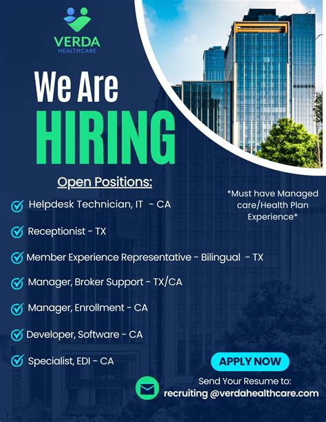 Verda Healthcare On Linkedin Hiring Verdahealthcare