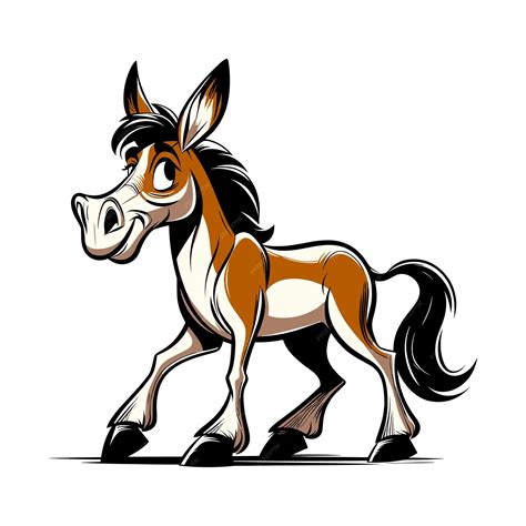 Premium Vector Cartoon Mule Vector Illustration