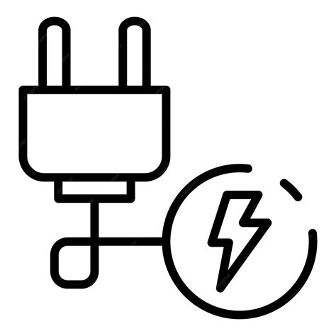 Icono De Cable De Enchufe Eléctrico Icono De Vector De Cable De Enchufe
