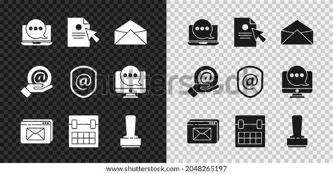 Set Chat Messages Notification On Laptop Stock Vector Royalty Free 2048265197 Shutterstock
