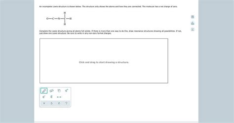 Solved Please Help An Incomplete Lewis Structure Is Shown Below The 1 Answer