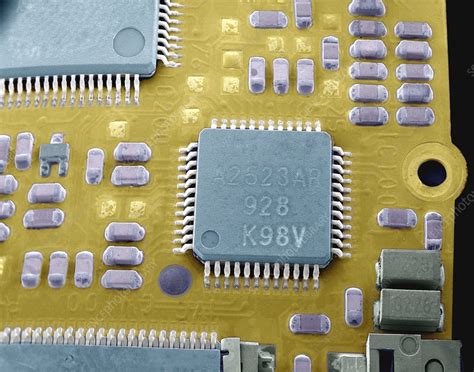 Circuit Board Microchip Sem Stock Image F0024562 Science Photo