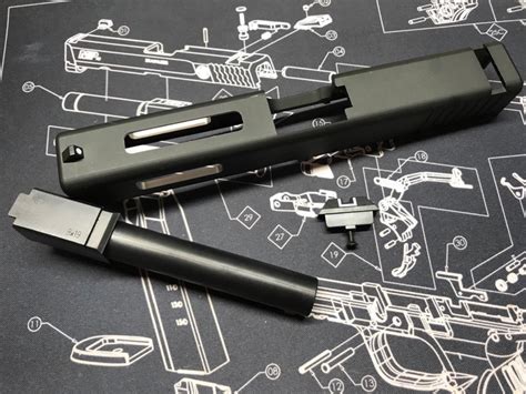 Sold Custom Milled Tm G17 Slide Plastic Outer Barrel And Glock Sights