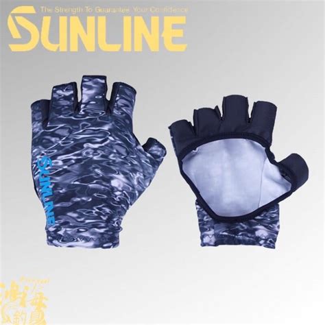 中壢鴻海釣具《sunline》22 Sug 603黑色手甲手套 釣魚手套 露天市集 全台最大的網路購物市集