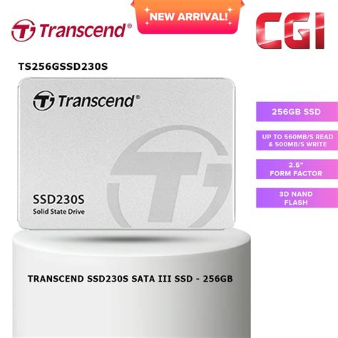 Transcend 2 5 256GB SSD230S 3D NAND SATA III 6Gb S SSD TS256GSSD230S
