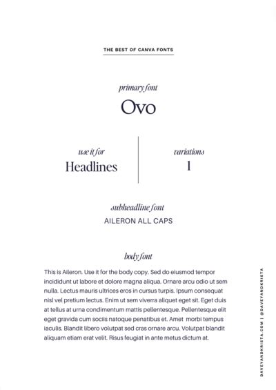 Free Guide Canva Font Pairings