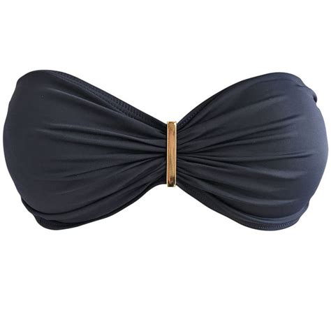 Black High Waisted Bandeau Bikini Zuzu Swim Brigitte
