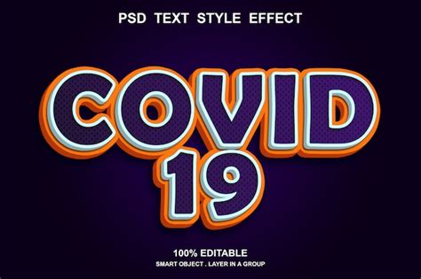 Premium PSD Covid 19 Text Effect