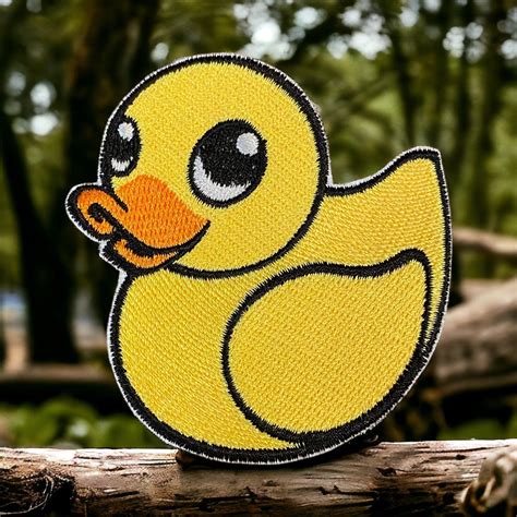 Rubber Duckie Patch Iron On Embroidered Applique For Jackets Backpacks Hats Clothes Cute Diy