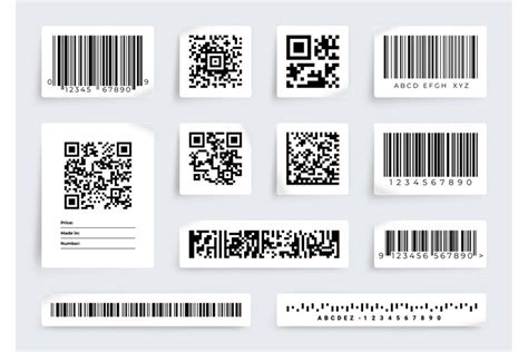 QR Code Label Barcode Product Price Scan Tags Digital Data