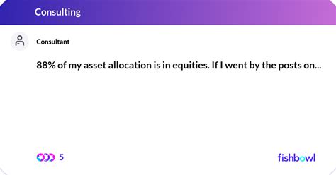 88 Of My Asset Allocation Is In Equities If I We Fishbowl