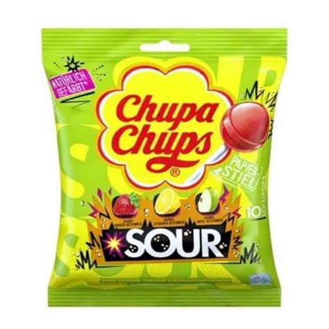 10pcs Chupa Chups Sour Assorted Flavour Lollipops Hannworld