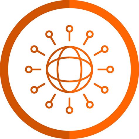 Globalization Line Orange Circle Icon 42950286 Vector Art At Vecteezy