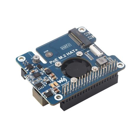 Waveshare Pcie To M2 Adapter With Poe Function For Raspberry Pi 5 Supports Nvme Protocol M2