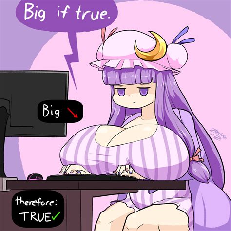 Rule 34 Clothed Clothed Female Computer Huge Breasts Patchouli