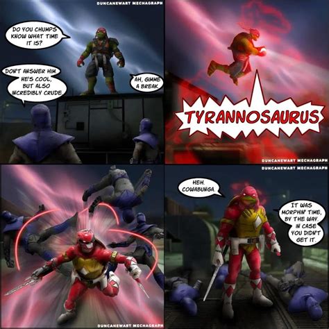 Ive Been Playing Around With The Tmnt Power Rangers Crossover Toys