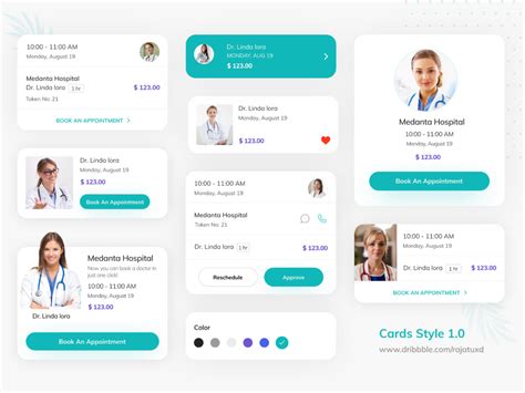 Card Style UI Card Ui Mobile Ui Design Medical Website Design