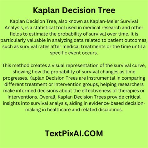 Kaplan Decision Tree A Comprehensive Guide And Application Textpixai Ai Artistry Ultimate