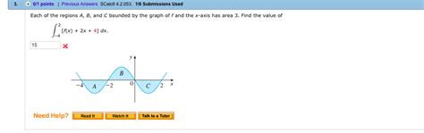 solved 3 0 1 points previous answers scalc8 4 2 053 1 6