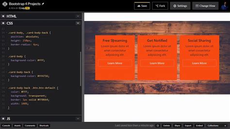 Four Bootstrap Projects Flipping Cards