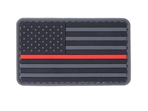 Thin Red Line American Flag Pvc Velcro Patch Multicam Tactical