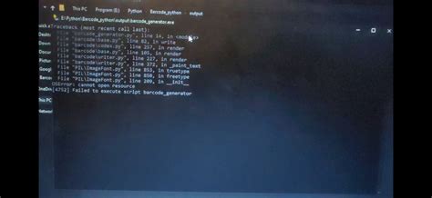 Python Getting Error When Try To Execute Exe While Of My Script