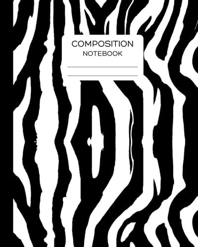Zebra Print Notebook Journal Stylish Zebra Print Composition Notebook Blank Lined Journal