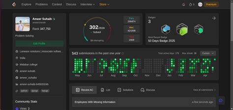 Leetcode Dsa Codingjourney 1yearofcode Consistency Programming Ameer Suhaib
