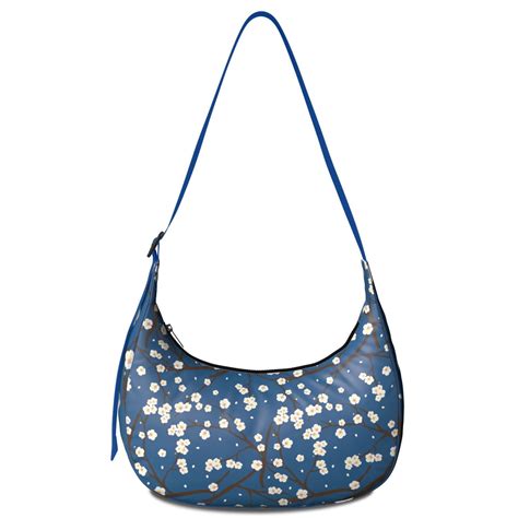 Nylon Crescent Bag For Women Men Trendy Floral Medium Crossbody