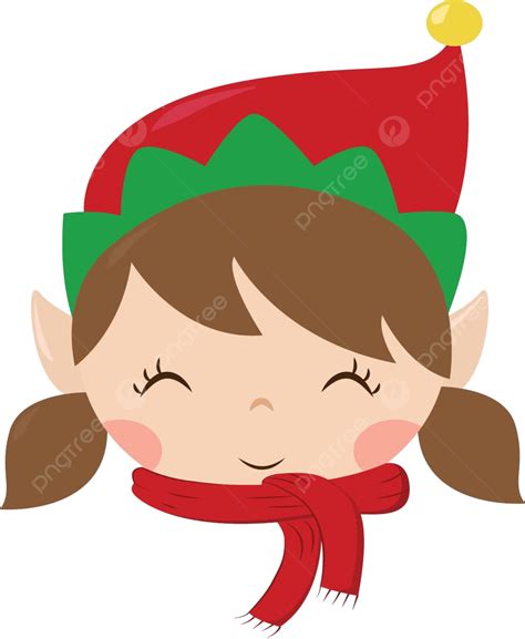 Elf Girlillustrationvector On White Background White T Christmas