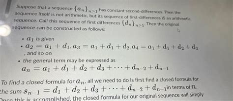 Solved Suppose That A Sequence {an}n≥1 Has Constant