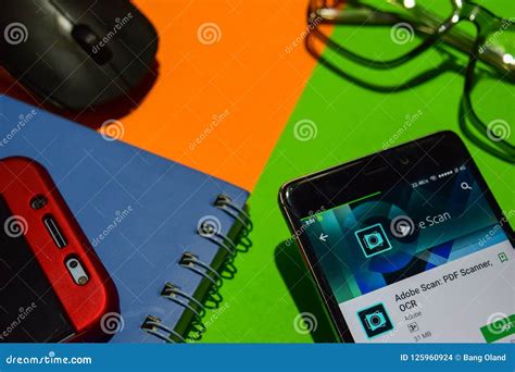 Adobe Scan PDF Scanner OCR Dev App On Smartphone Screen Editorial Stock Image Image Of