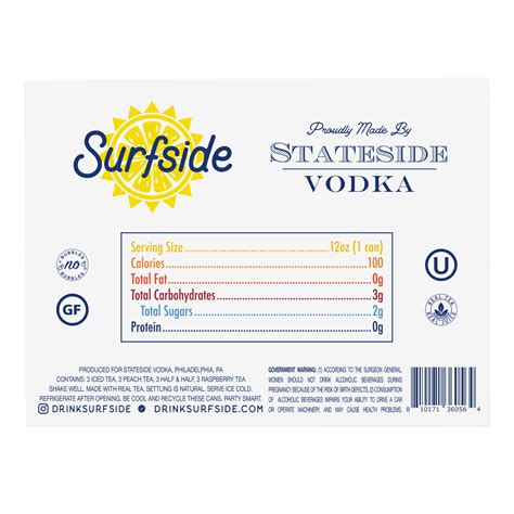 Surfside Iced Tea Vodka Variety 12 Pack Stateside Vodka
