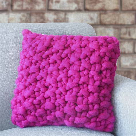 Chunky Hand Knit Cushion By Lauren Aston Designs