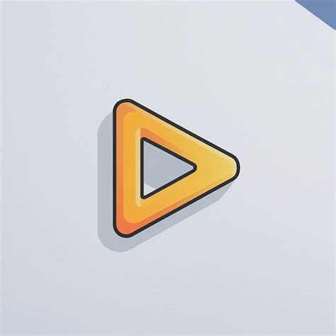 Premium Vector A Yellow Triangle With Orange And Orange On It