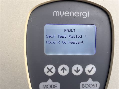 Self Test Failed Myenergi