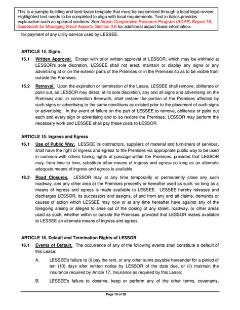 Building And Land Lease Template In Word And Pdf Formats Page 14 Of 32