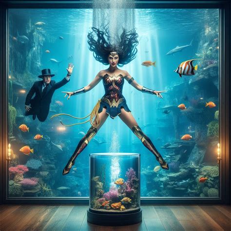 Wonder Woman Performing An Underwater Escape By Lepantzeus On Deviantart