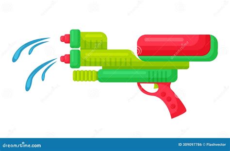 Water Gun Toy Shoot Splash Stock Vector Illustration Of Thailand